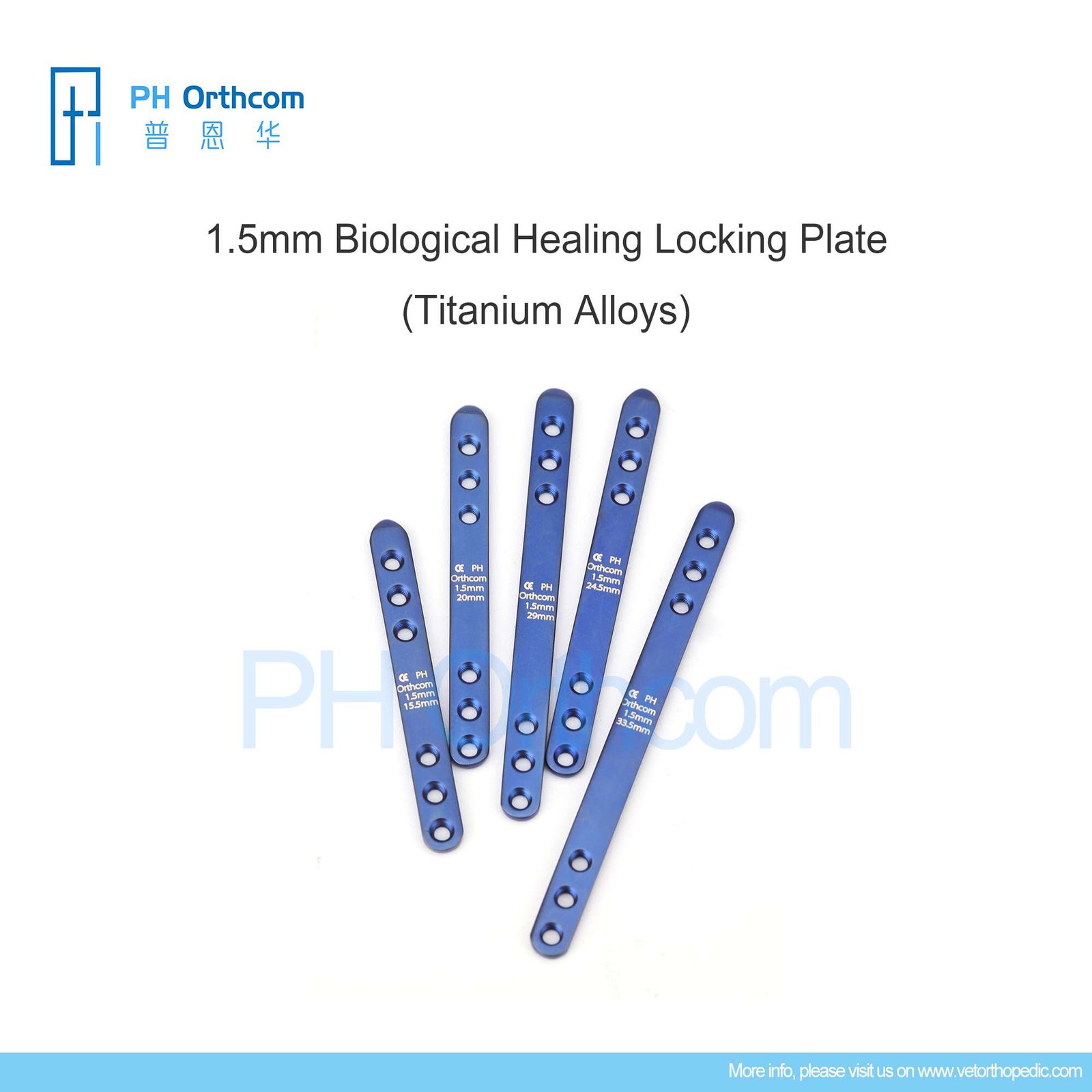 1.5mm Titanium Biological Healing Locking Plates, Vet Orthopaedic ...