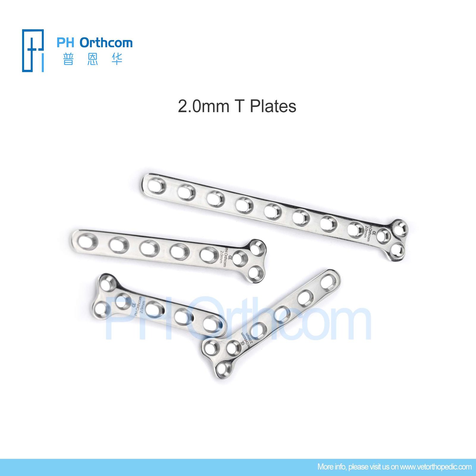 2.0mm T Plate - PH Orthcom-Veterinary Orthopaedic Implants Manufacturer
