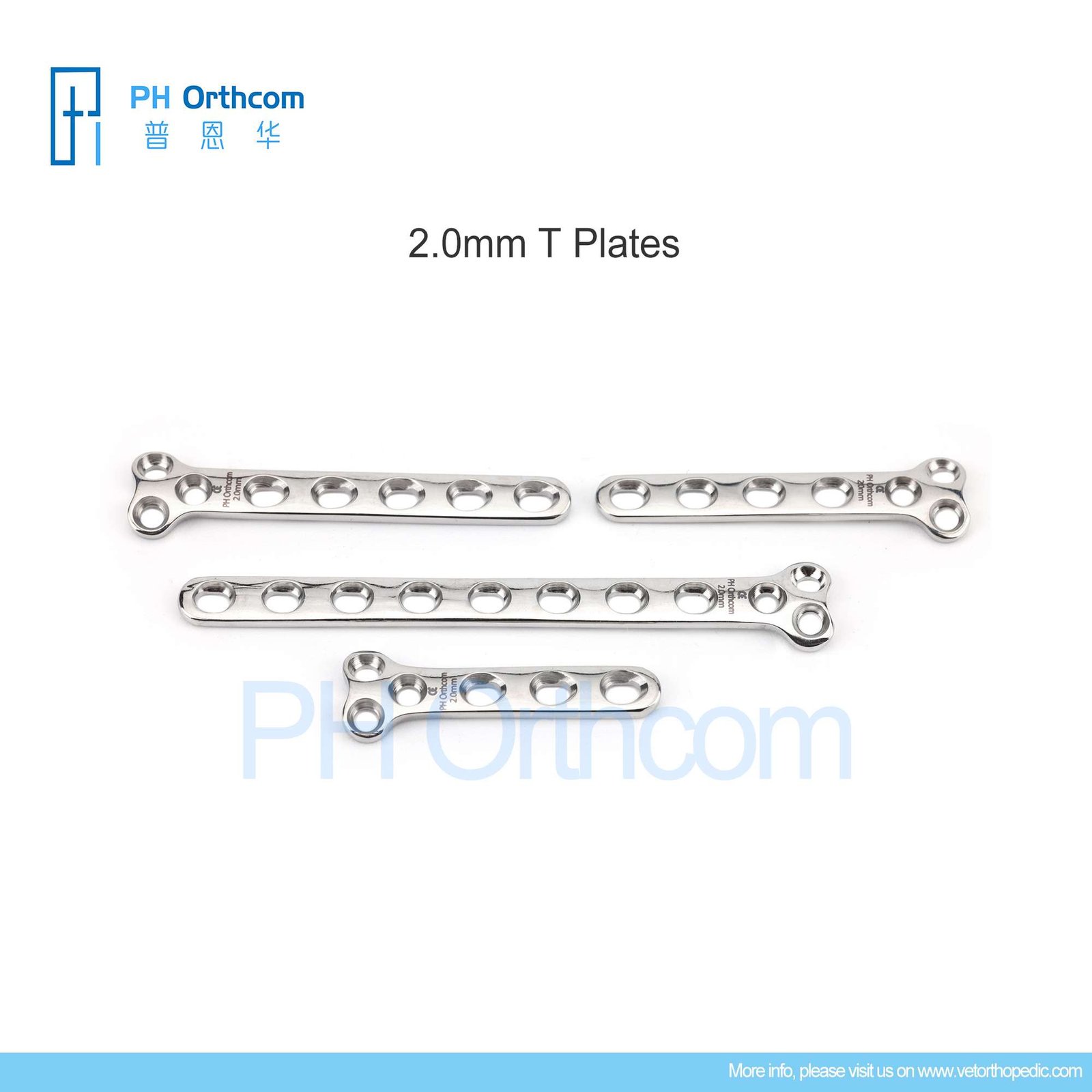 2.0mm T Plate - PH Orthcom-Veterinary Orthopaedic Implants Manufacturer