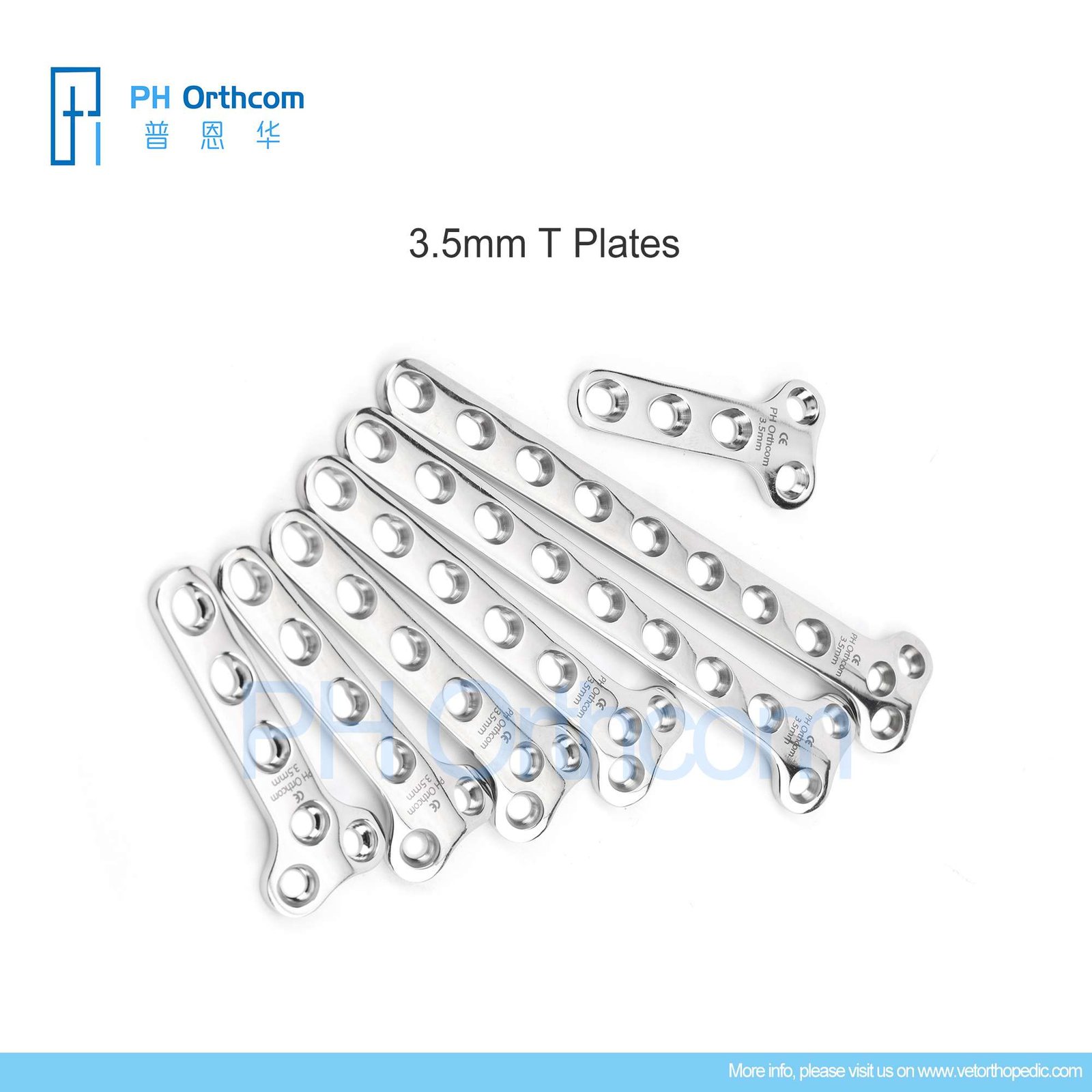 3.5mm T Plate - PH Orthcom-Veterinary Orthopaedic Implants Manufacturer