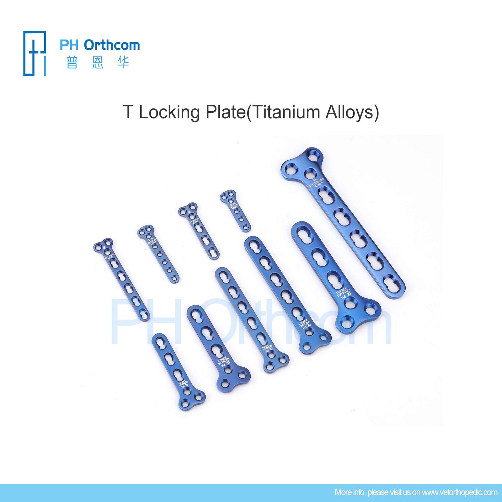 Titanium T Locking Plates - PH Orthcom-Veterinary Orthopaedic Implants ...
