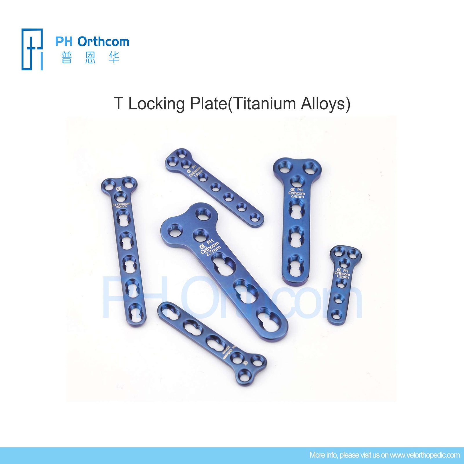 Titanium T Locking Plates - PH Orthcom-Veterinary Orthopaedic Implants ...