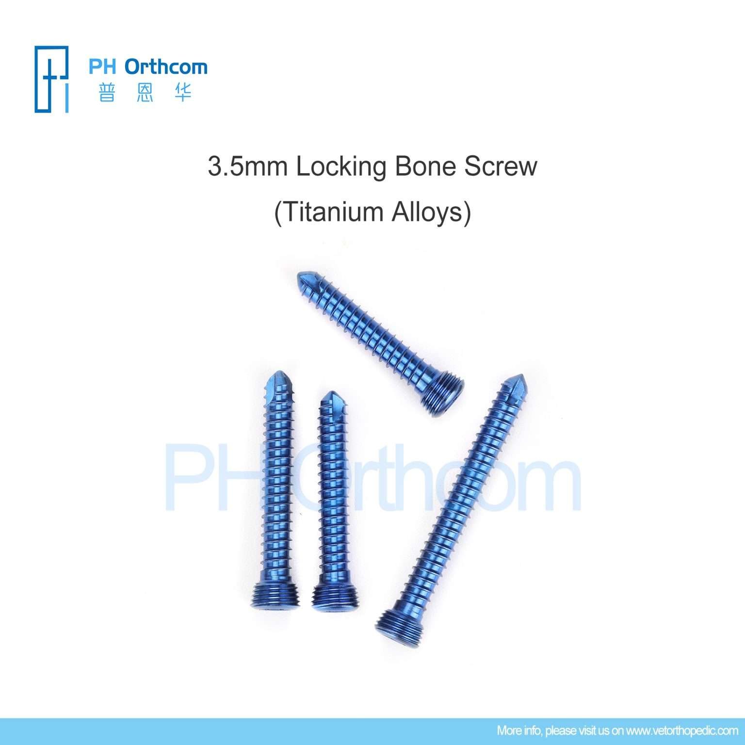 3.5mm Titanium Locking Screws, Stardrive, T15, Small Animal ...