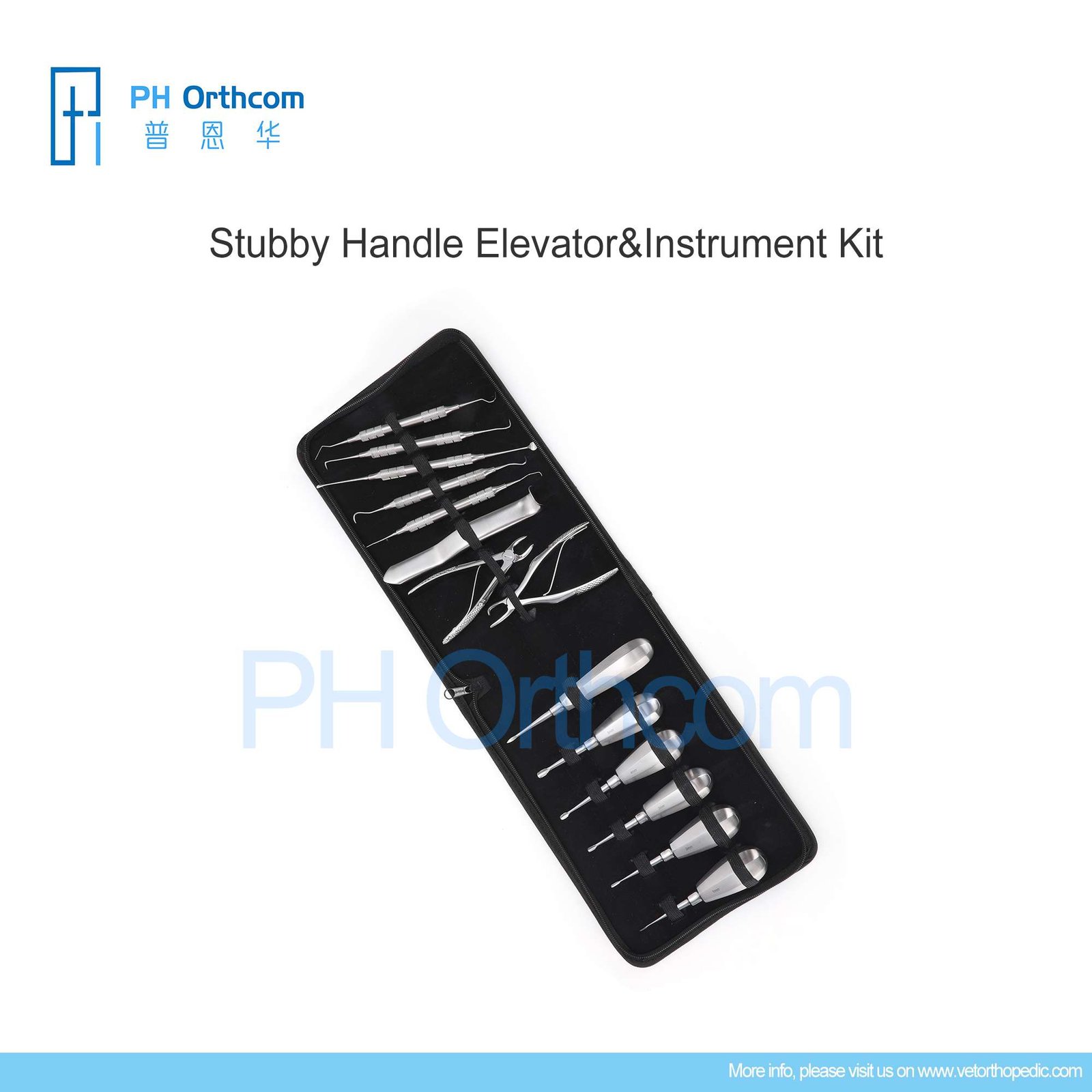 Stubby Handle Elevators & Instruments Kit, 14 pieces - PH Orthcom ...