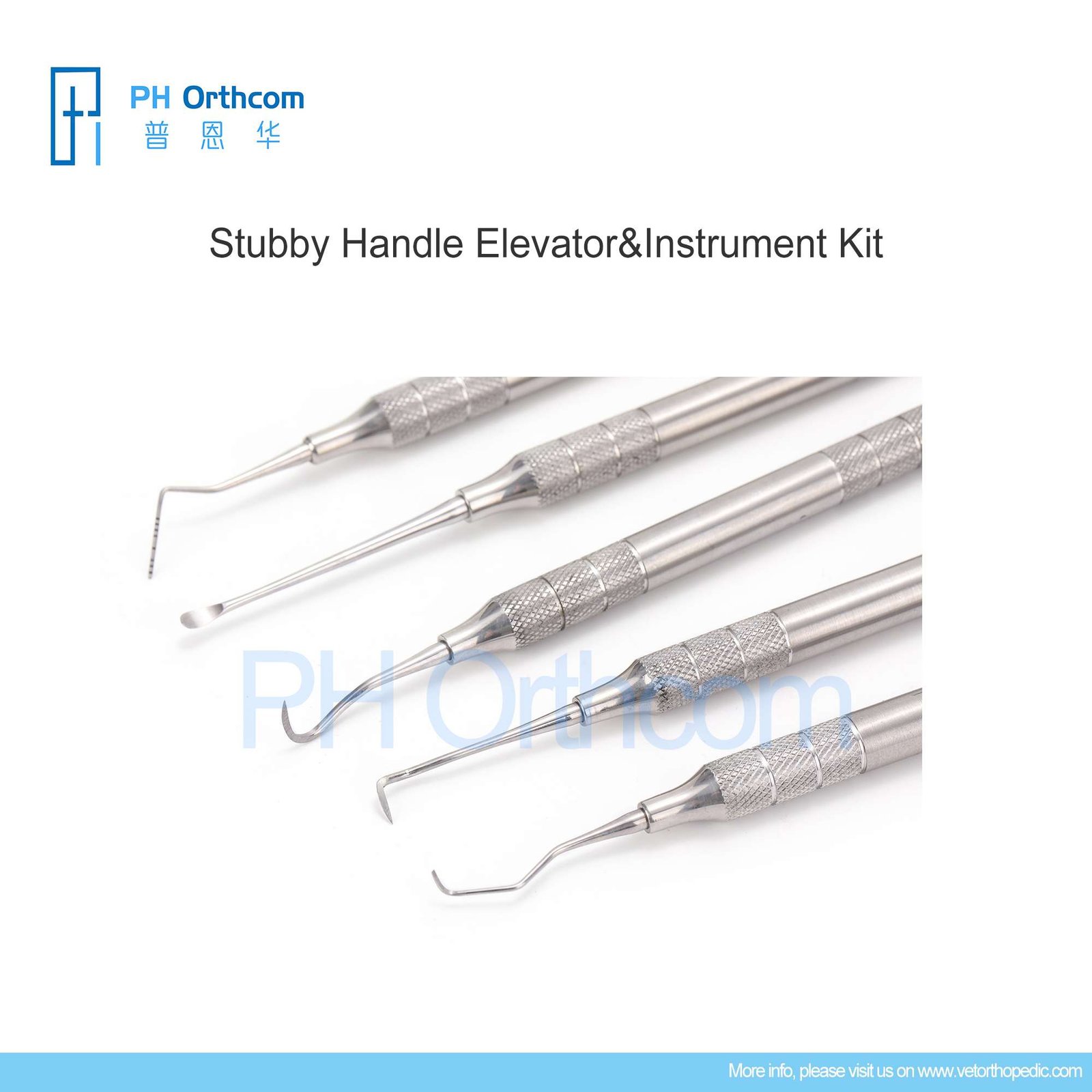 Stubby Handle Elevators & Instruments Kit, 14 pieces - PH Orthcom ...