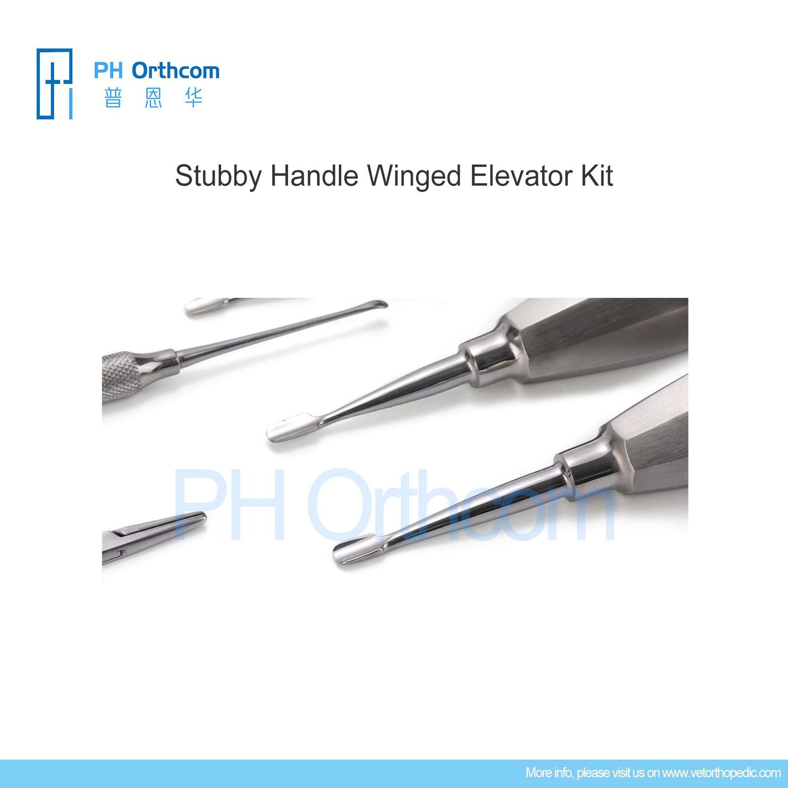 Stubby Handle Winged Elevators Kit - PH Orthcom-Veterinary Orthopaedic ...