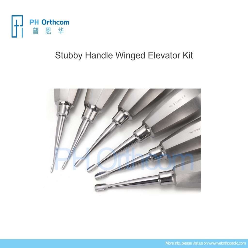 Stubby Handle Winged Elevators Kit - PH Orthcom-Veterinary Orthopaedic ...