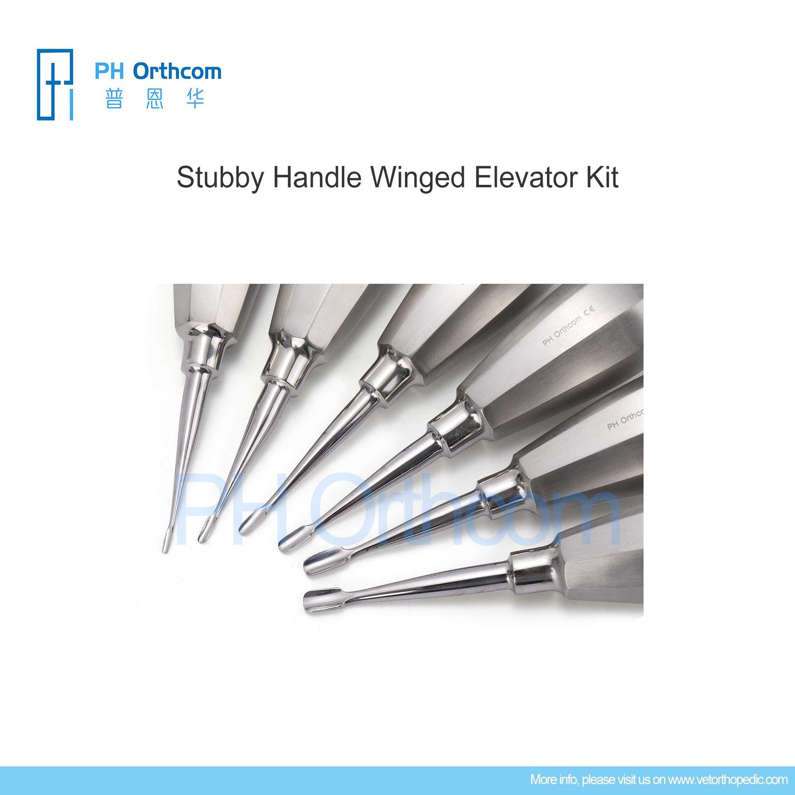 Stubby Handle Winged Elevators Kit - PH Orthcom-Veterinary Orthopaedic ...