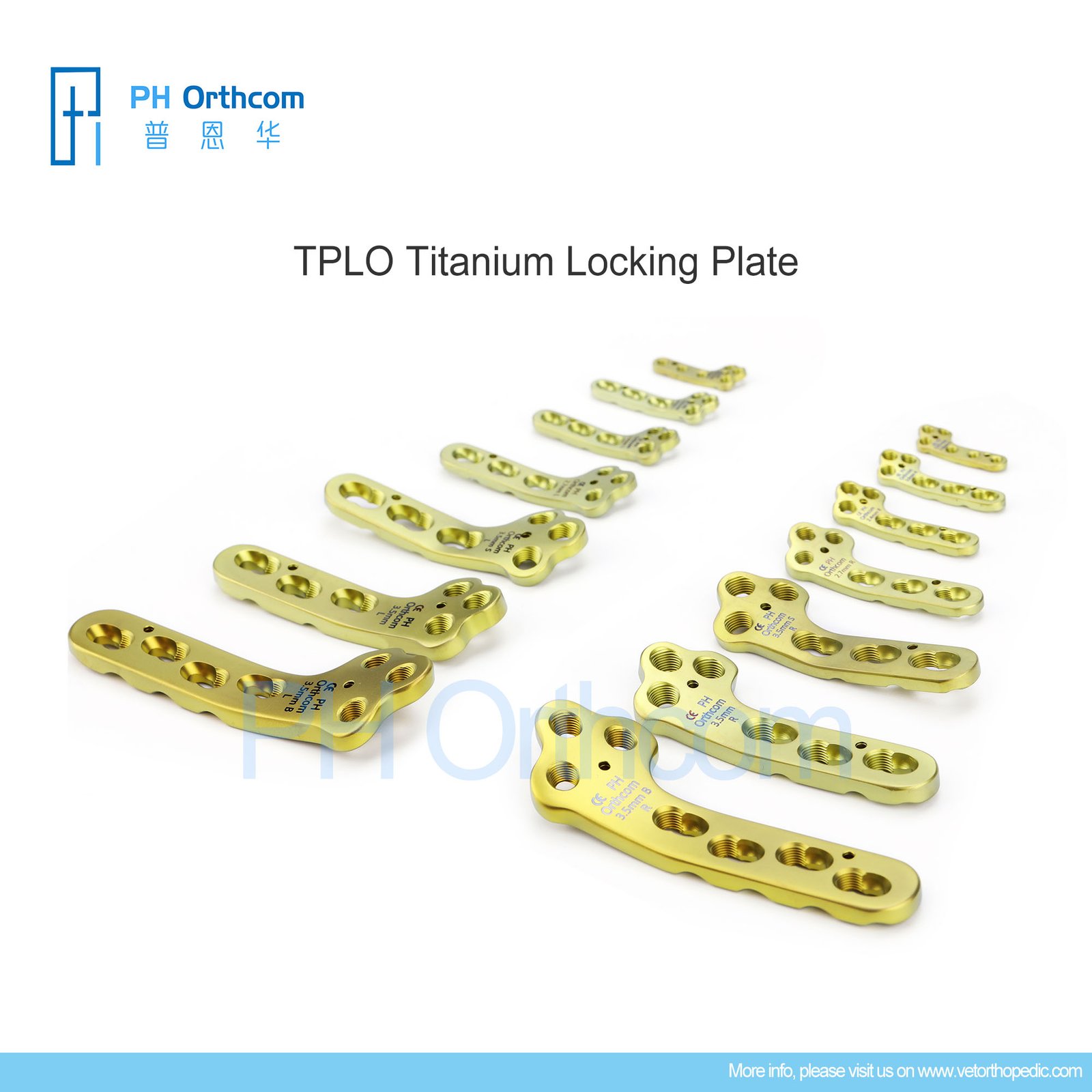 Titanium TPLO Locking Plates, for TPLO Surgery Dog - PH Orthcom ...