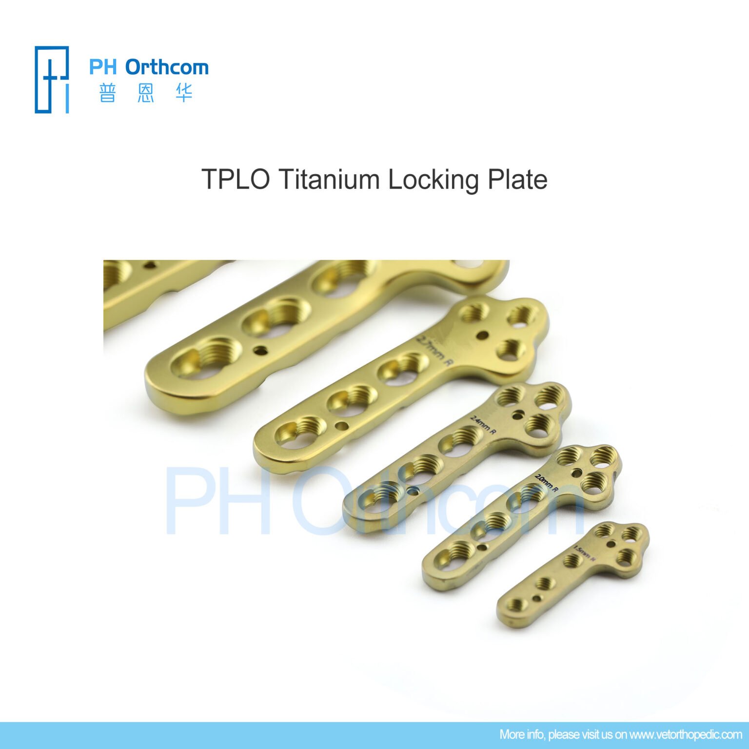 Titanium TPLO Locking Plates, for TPLO Surgery Dog - PH Orthcom ...